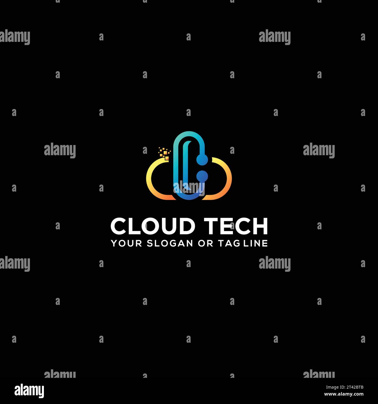 Cloud tech logo design Royalty Free Vector Image Stock Vector Image ...