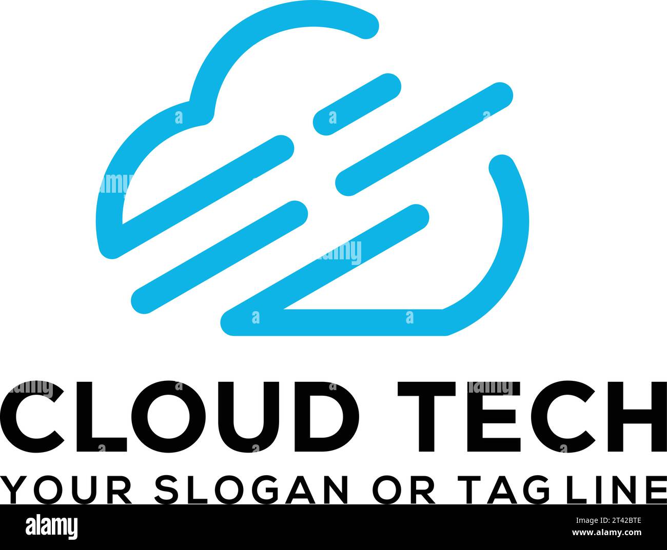Cloud tech logo design Royalty Free Vector Image Stock Vector Image ...