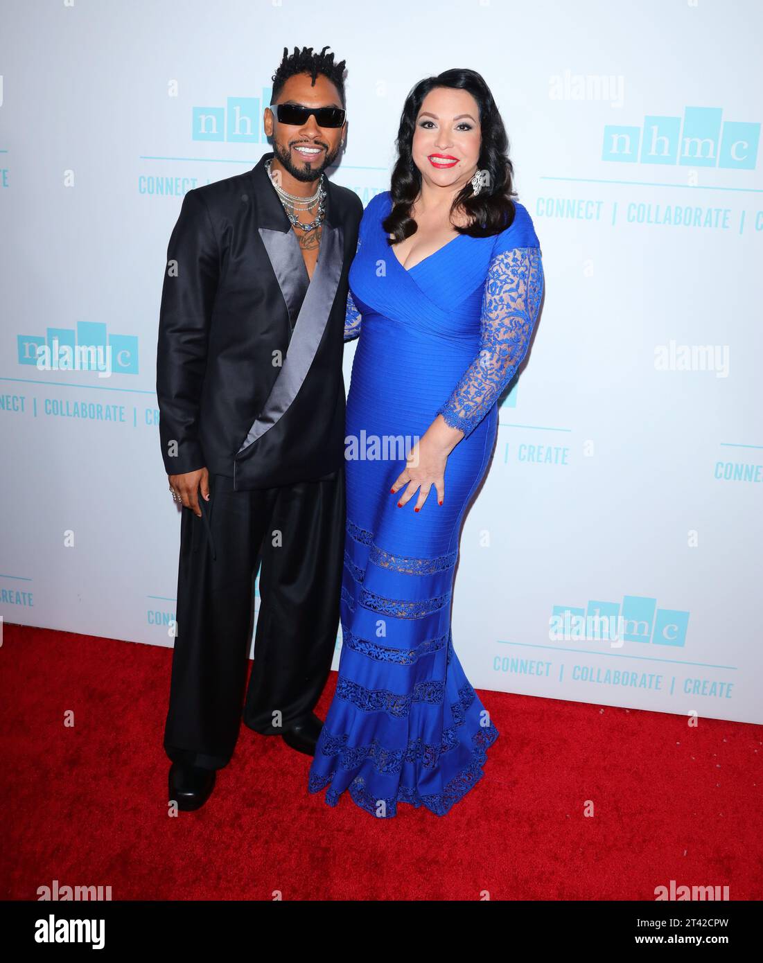 Los Angeles, USA. 27th Oct, 2023. Miguel, Brenda Victoria Castillo ...