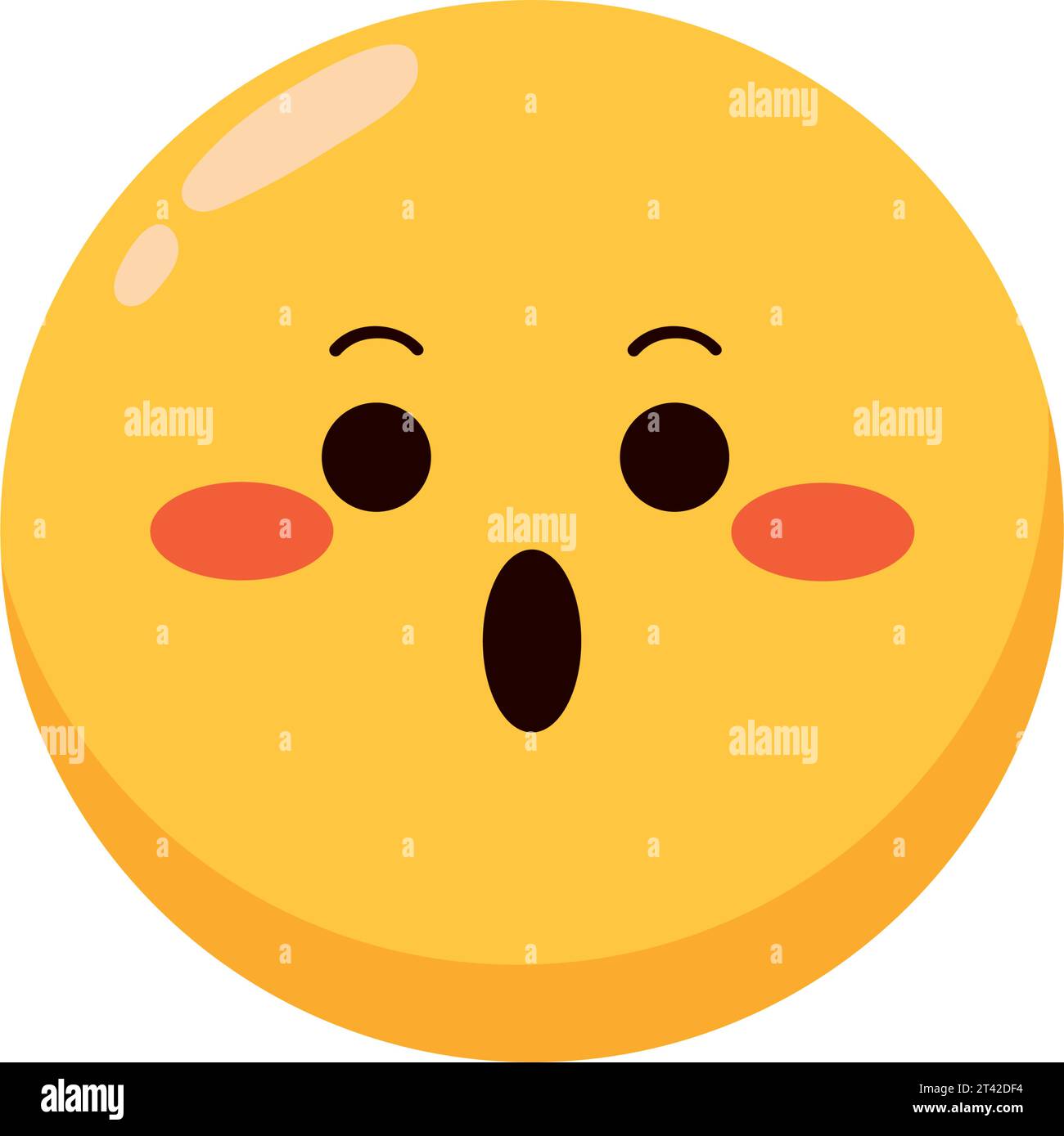 emoticon face surprised Stock Vector Image & Art - Alamy