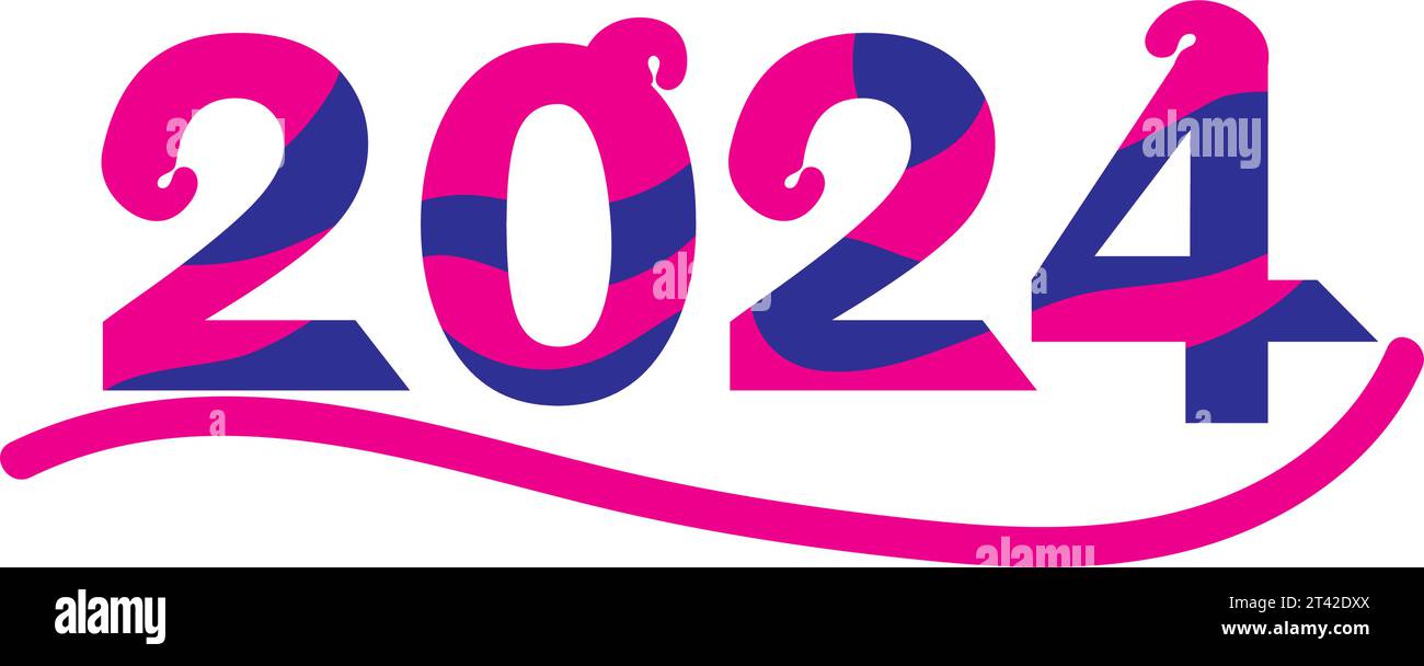 2024 number calendar design Stock Vector Image & Art - Alamy