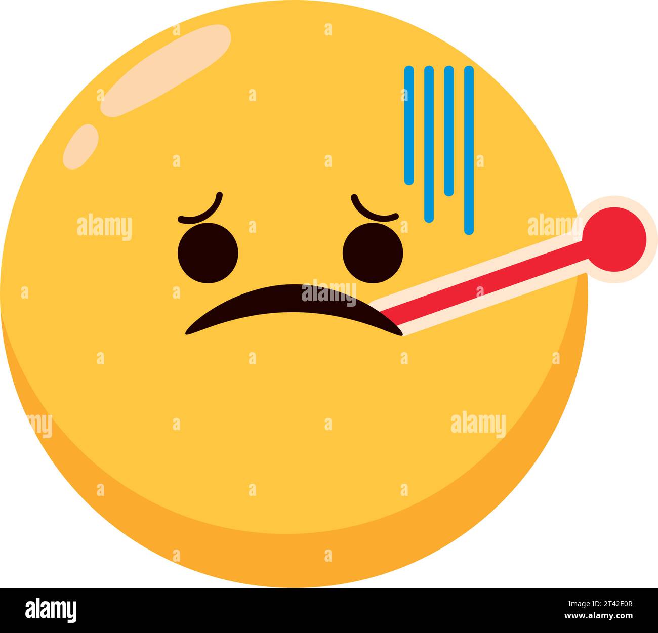 emoticon face fever Stock Vector Image & Art - Alamy