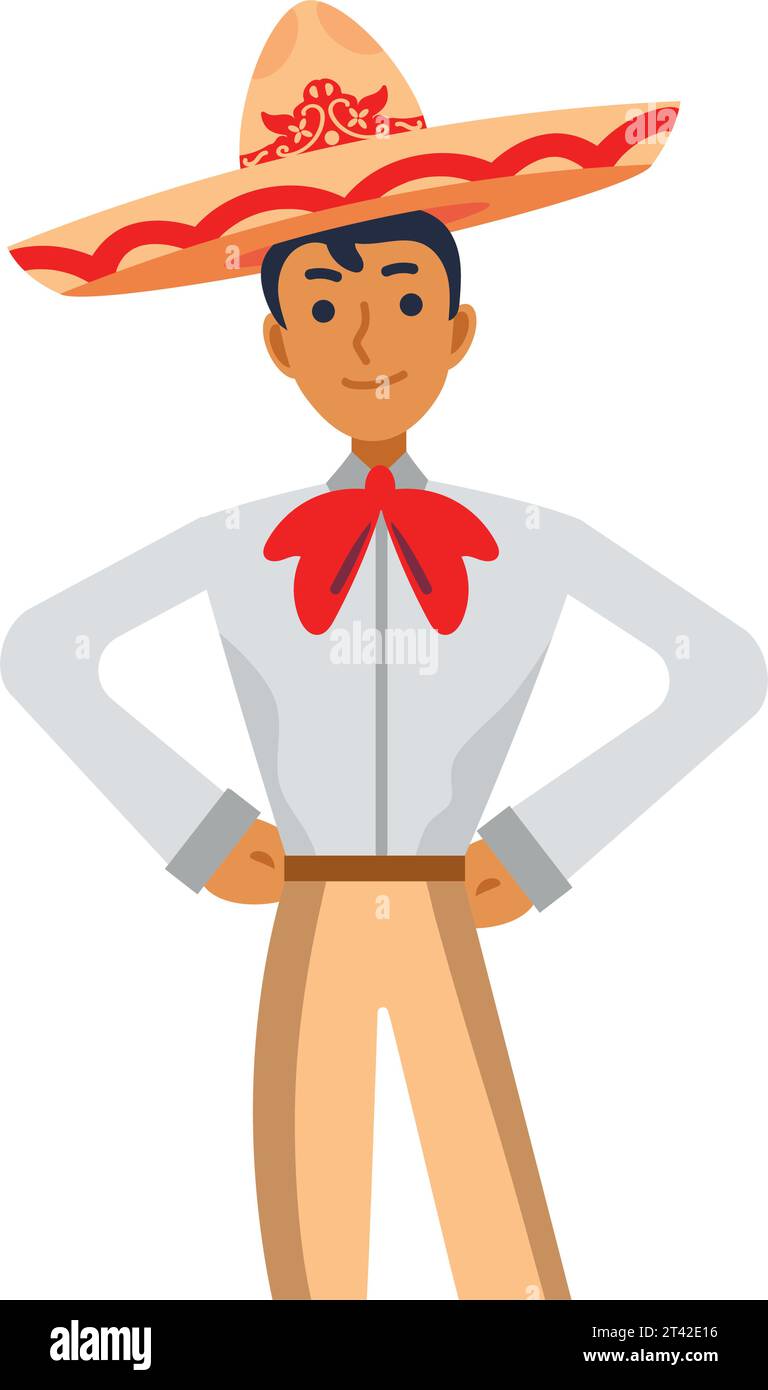 mexico charro with hat costume Stock Vector Image & Art - Alamy