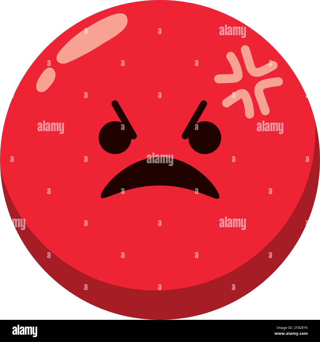 emoticon face angry Stock Vector Image & Art - Alamy