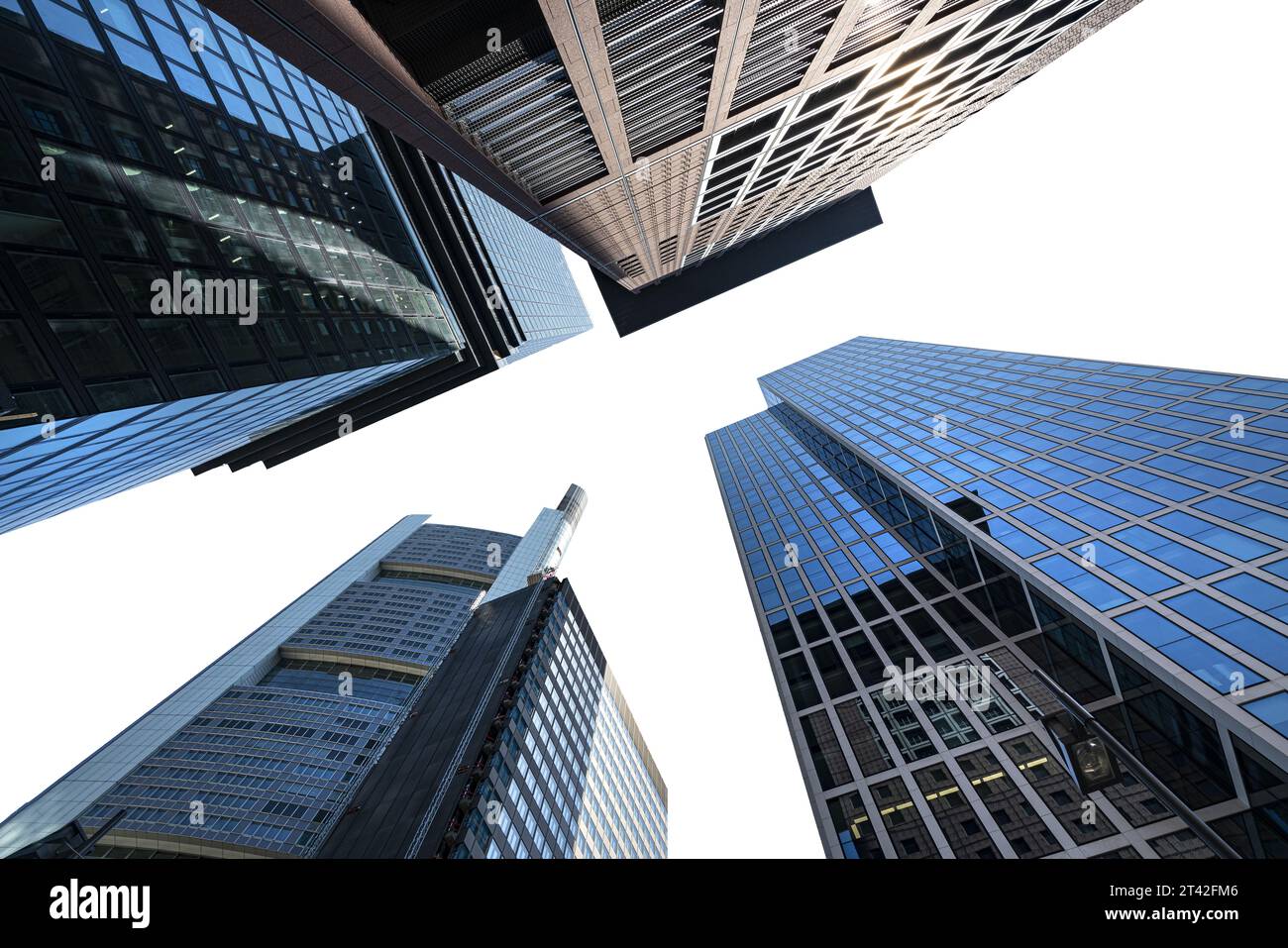 the contrast between old and modern buildings in the city center of ...