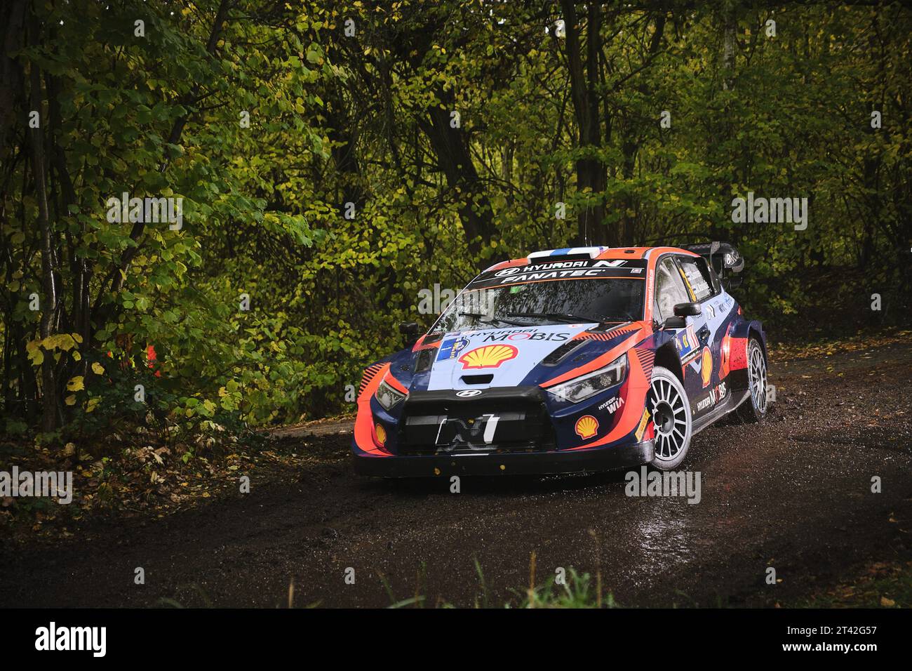 Czech Republic. 27th Oct, 2023. Finnish driver Teemu Suninen and co ...
