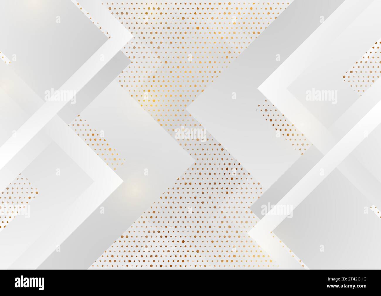 Grey technology geometric background with golden dots. Vector design ...