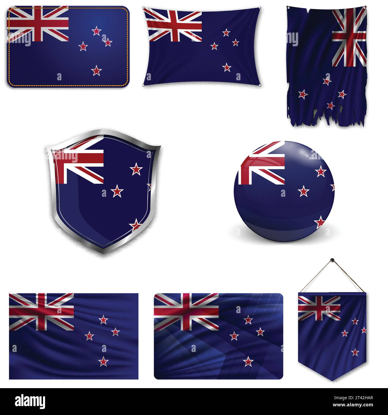 Flying the australian national flag Cut Out Stock Images & Pictures - Alamy