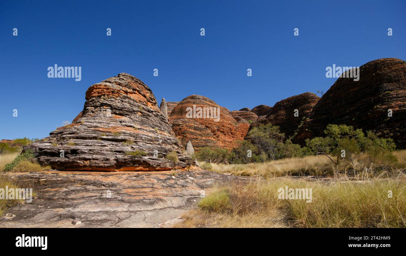 Beehive domes in the Bungle Bungle ranges (Purnululu), Western ...