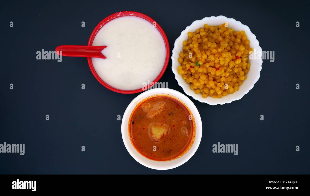 Boondi rabri milk kheer. Indian, bangali dessert mithai. Traditional ...