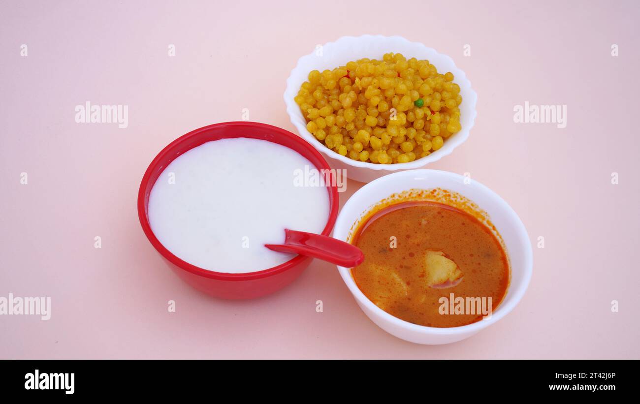 Boondi rabri milk kheer. Indian, bangali dessert mithai. Traditional ...