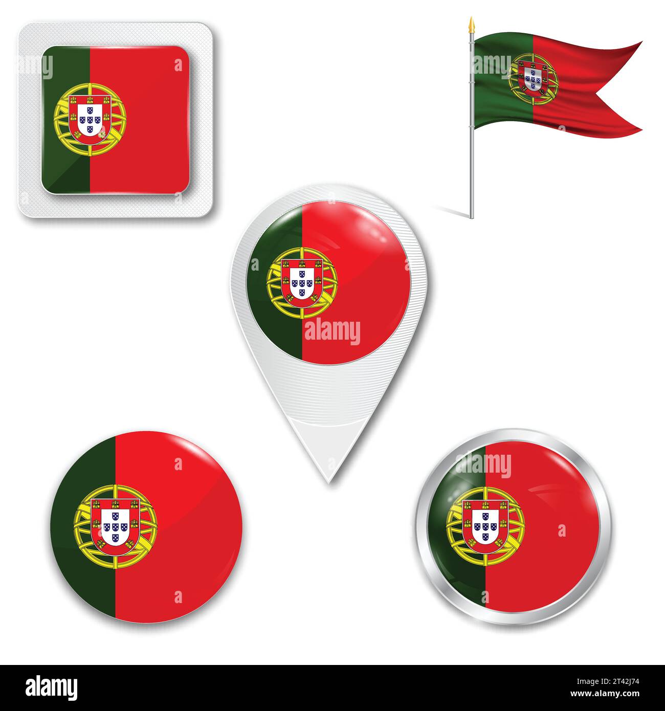 Portugal flag symbol banner Royalty Free Vector Image Stock Vector ...