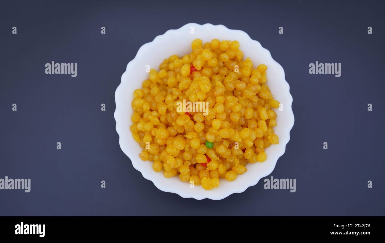 Besan Boondi Also Called Buniya, Boondia, Boondiya, Bunia Are Famous ...