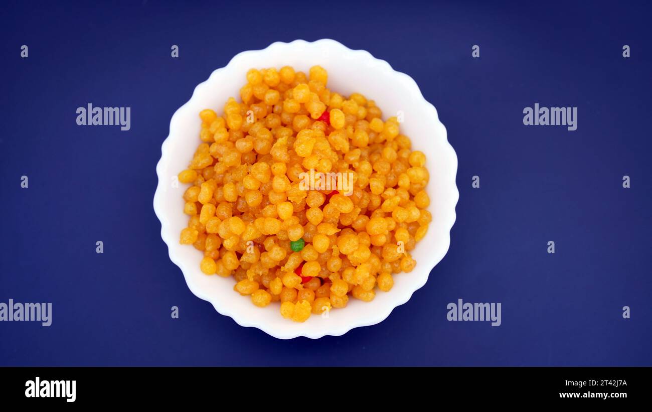 Besan Boondi Also Called Buniya, Boondia, Boondiya, Bunia Are Famous ...