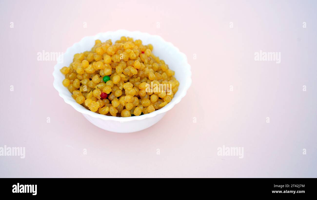 Besan Boondi Also Called Buniya, Boondia, Boondiya, Bunia Are Famous ...