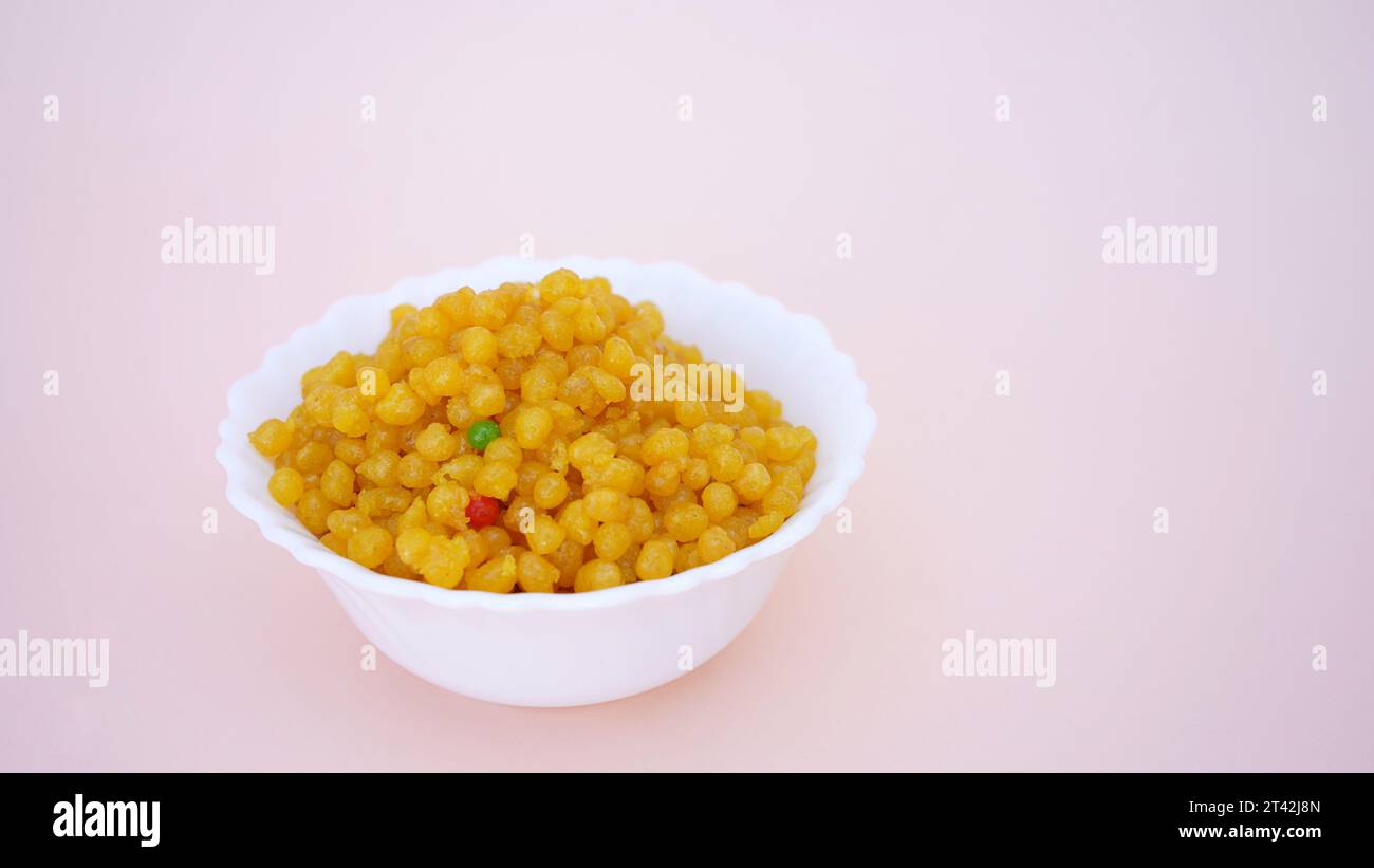 Besan Boondi Also Called Buniya, Boondia, Boondiya, Bunia Are Famous ...