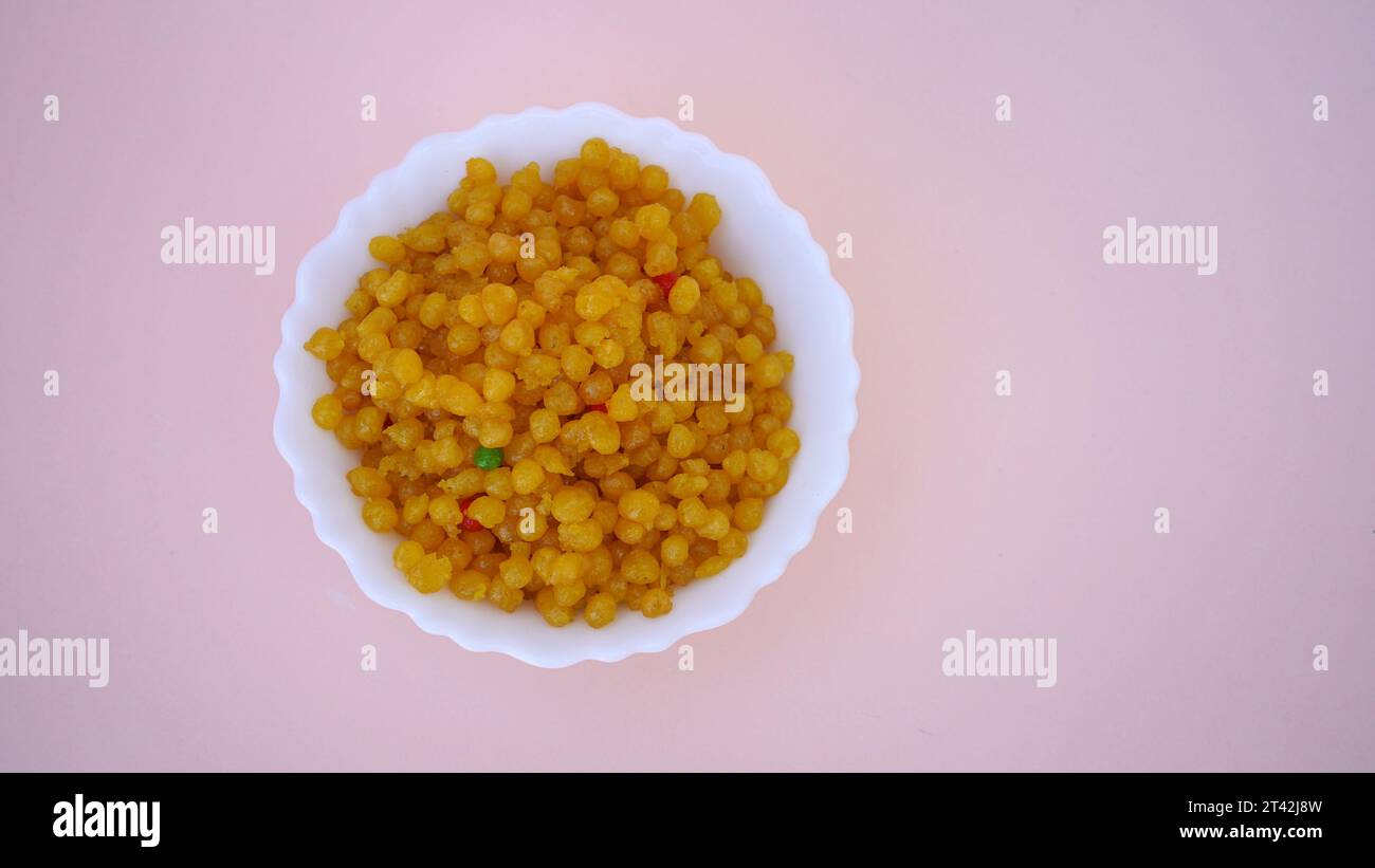 Besan Boondi Also Called Buniya, Boondia, Boondiya, Bunia Are Famous ...