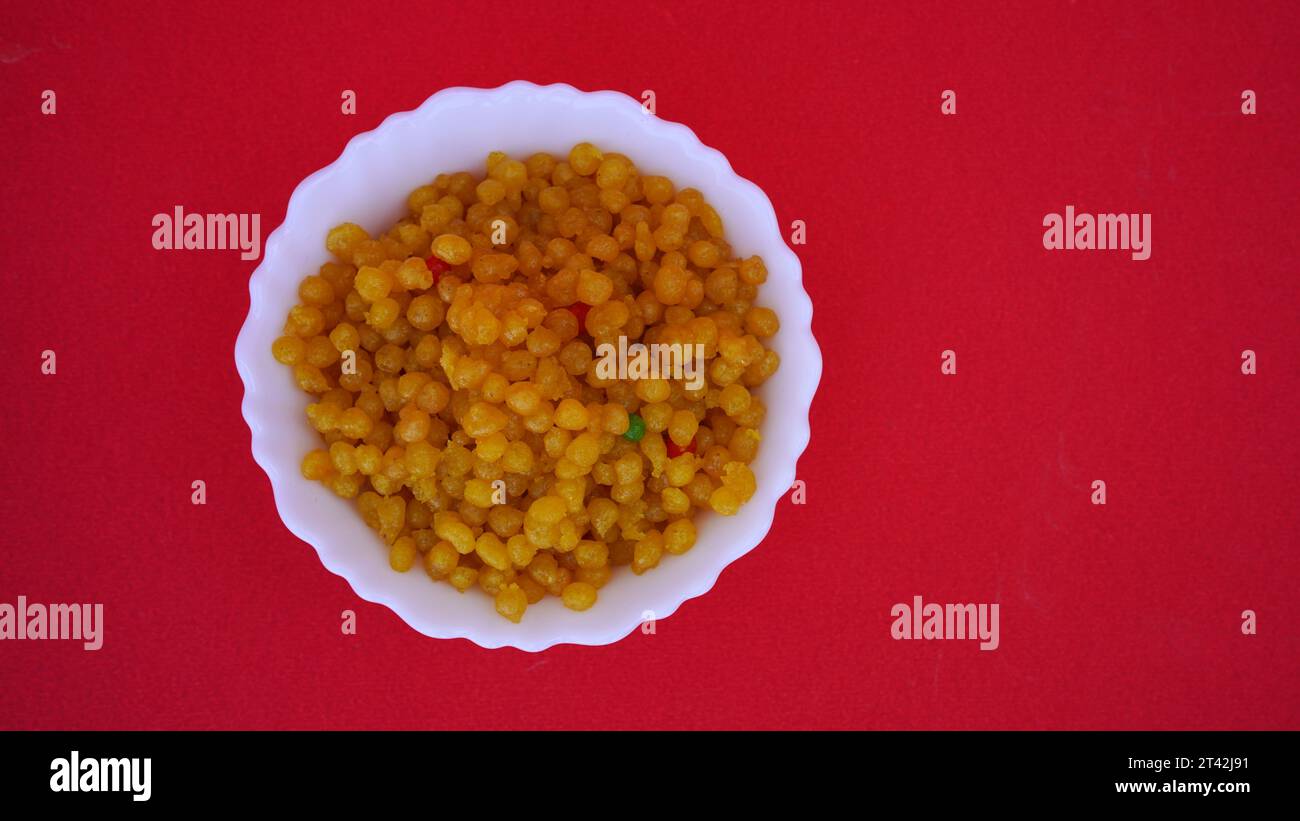 Besan Boondi Also Called Buniya, Boondia, Boondiya, Bunia Are Famous ...