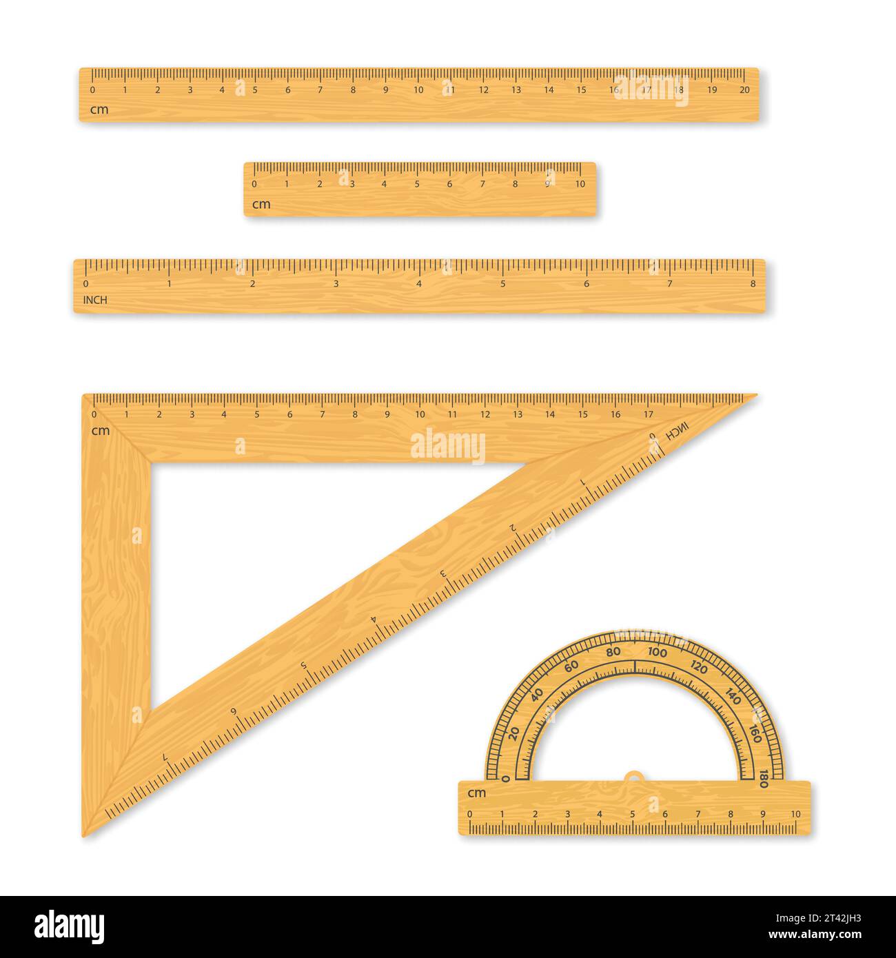 Set measuring tools rulers triangles Royalty Free Vector Stock Vector Image & Art - Alamy