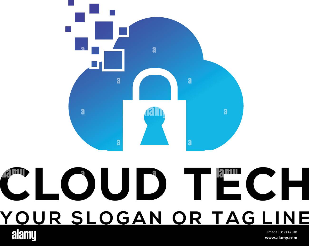 Cloud security logo design Royalty Free Vector Image Stock Vector Image ...