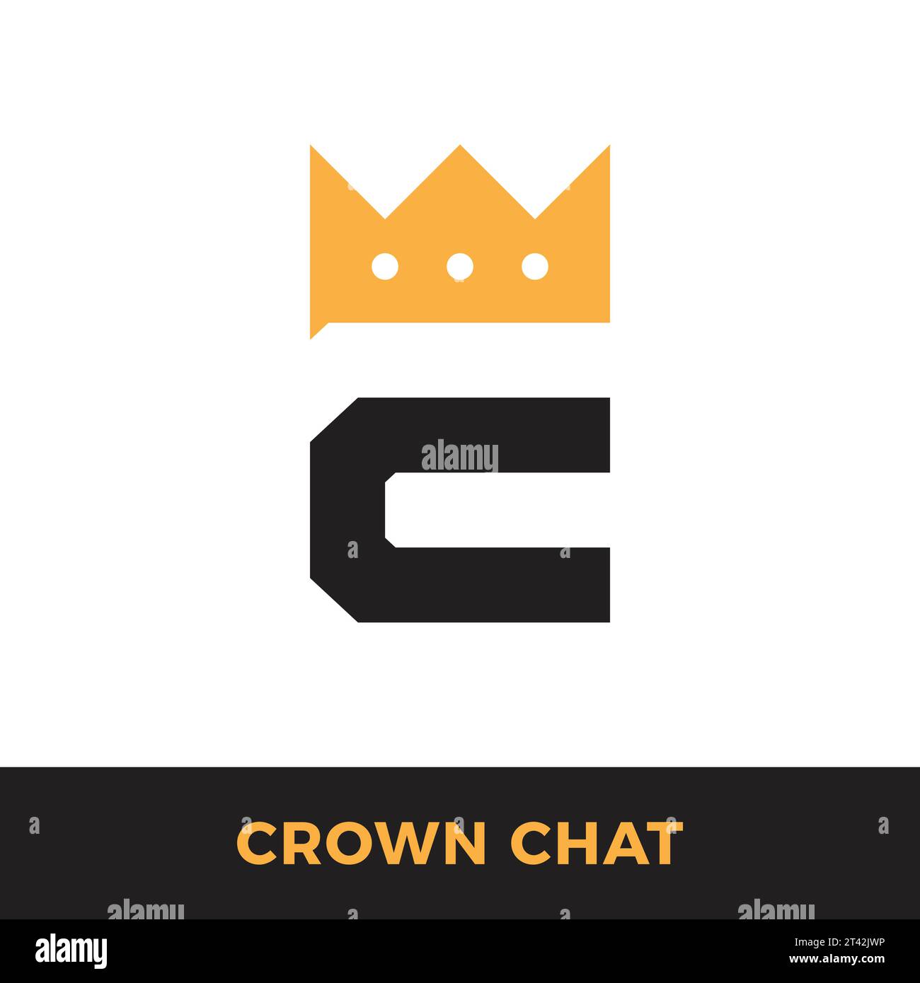 C letter with crown modern icon design logo Vector Image Stock Vector ...
