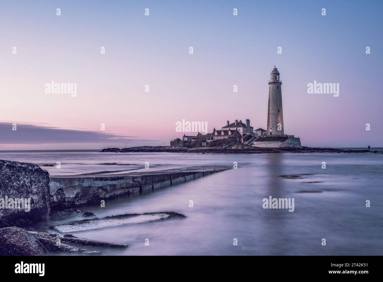 St. Mary's Lighthouse, Whitley Bay, England Stock Photo - Alamy