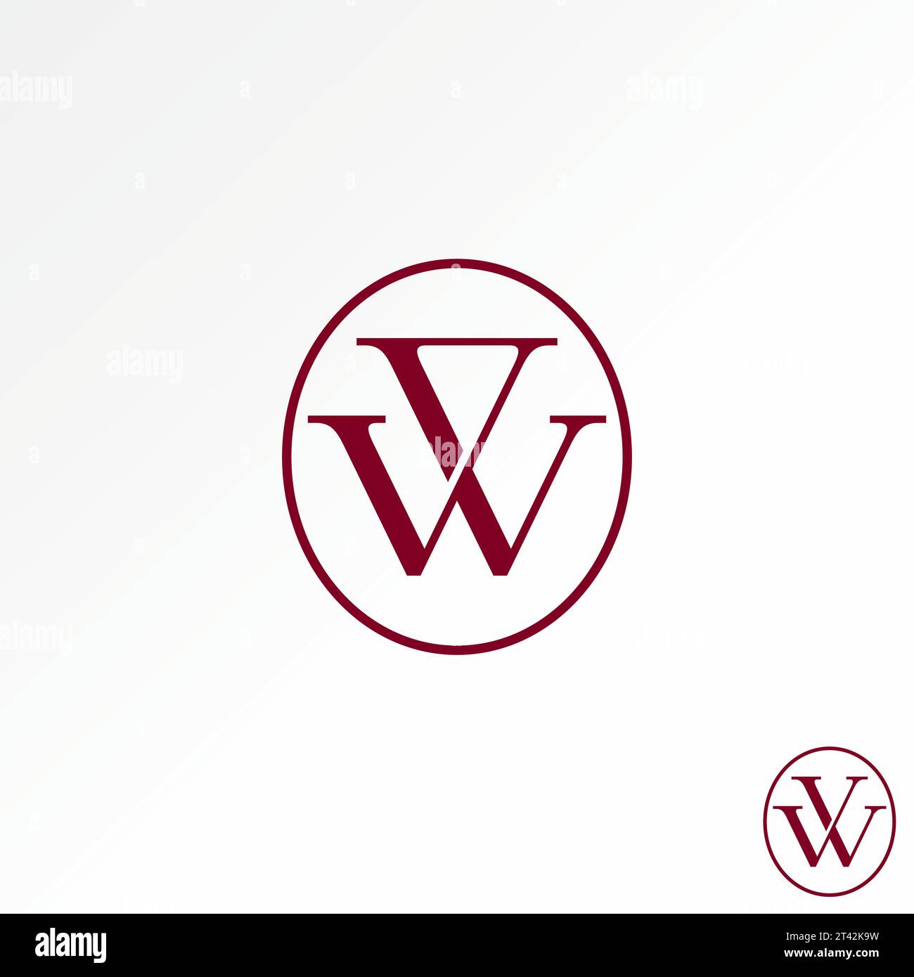 Logo design graphic concept creative abstract premium vector stock unique initial letter W serif ...