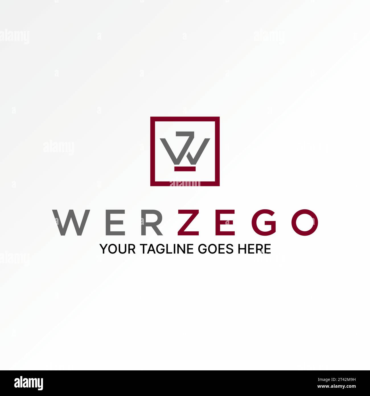 Logo design graphic concept creative abstract premium vector stock unique initial letter WZ or ...