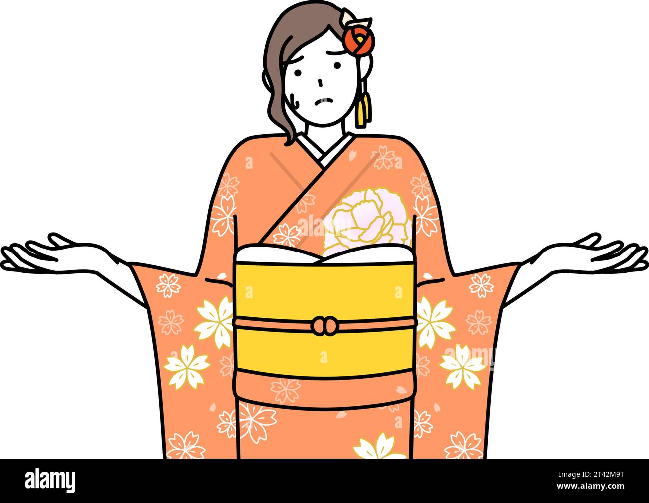 Cartoon female body shrugging shoulders hi-res stock photography and ...