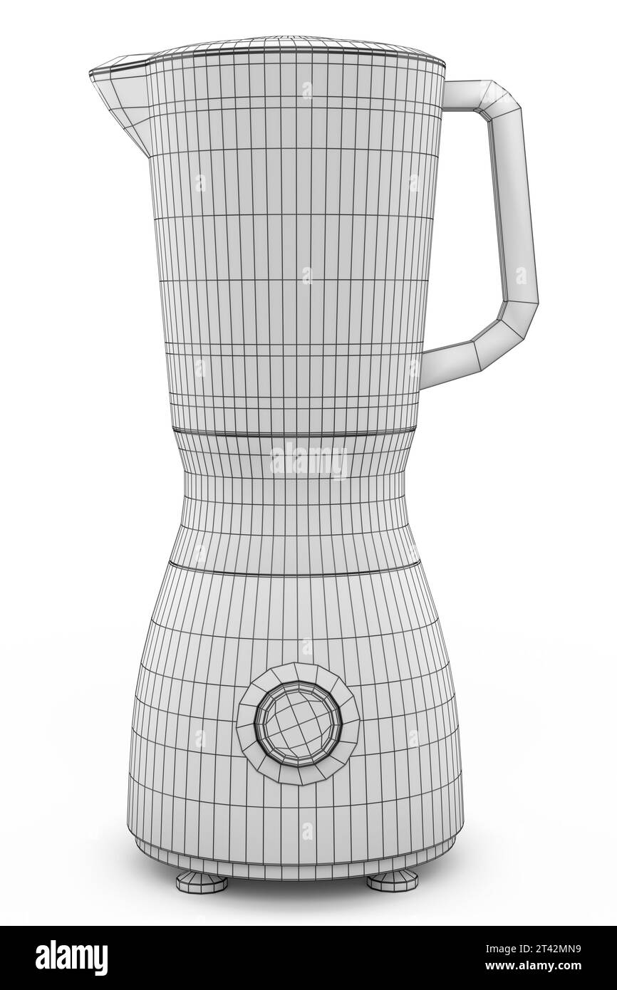 Electric blender kitchen appliance for mixing and blending isolated on ...