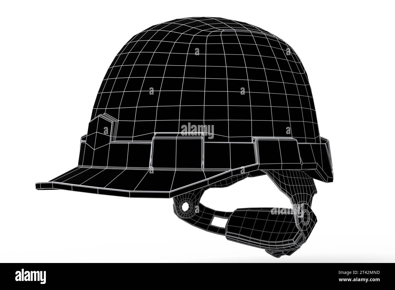 Safety helmet or hard cap isolated on white background. 3d render ...