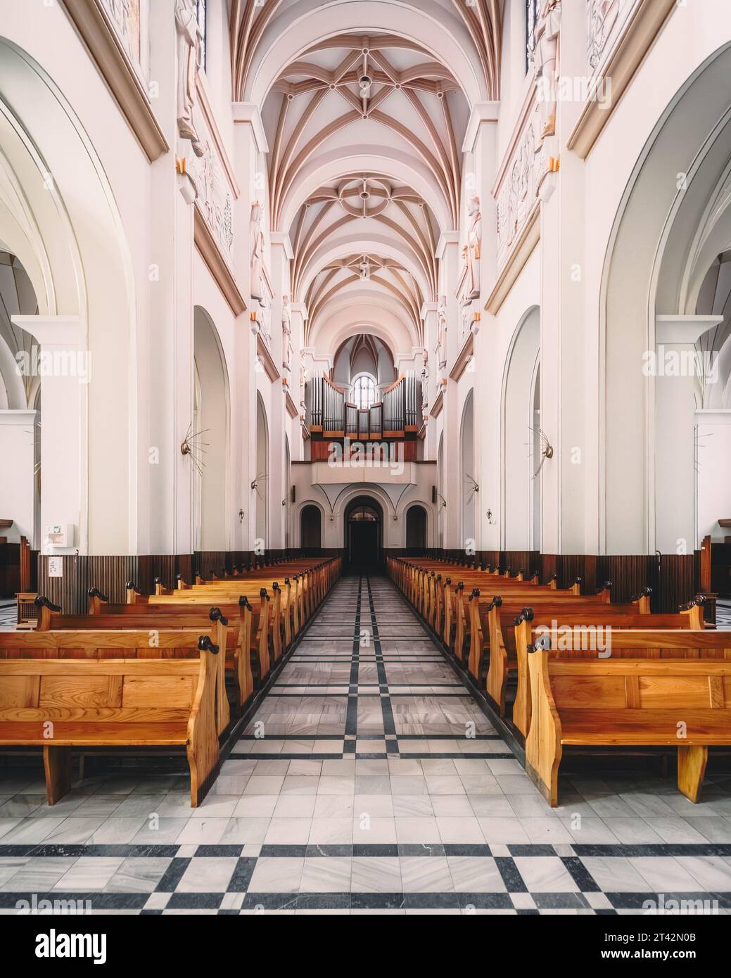 This stunning image captures the interior of a beautiful church Stock ...