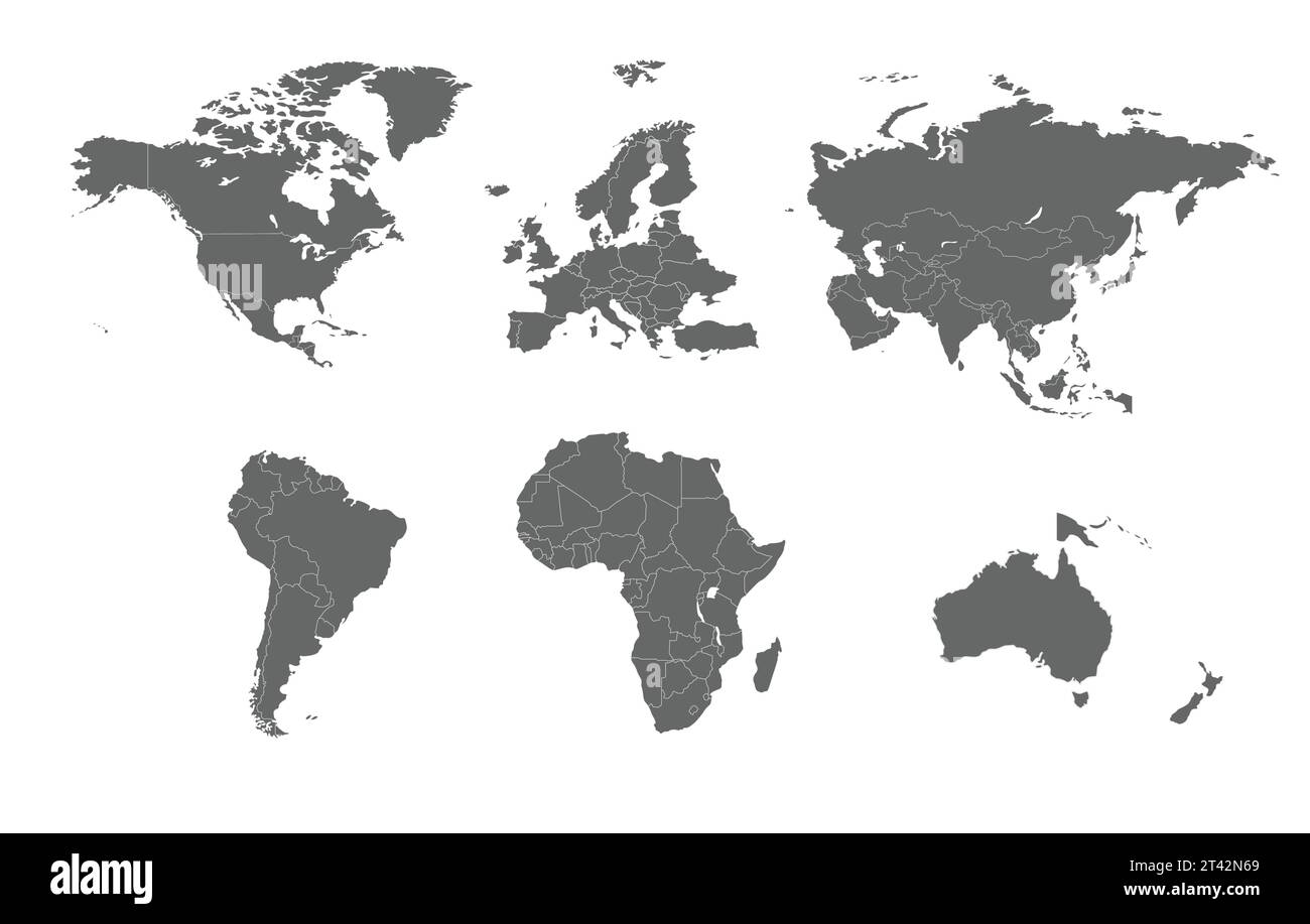 Countries and continents Black and White Stock Photos & Images - Alamy