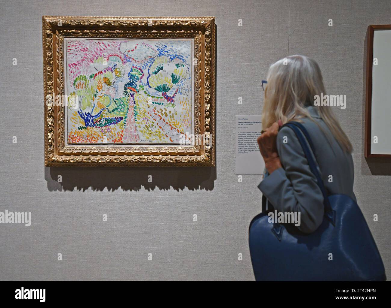 New York, USA. 26th Oct, 2023. A visitor views Henri Matisse's artwork ...