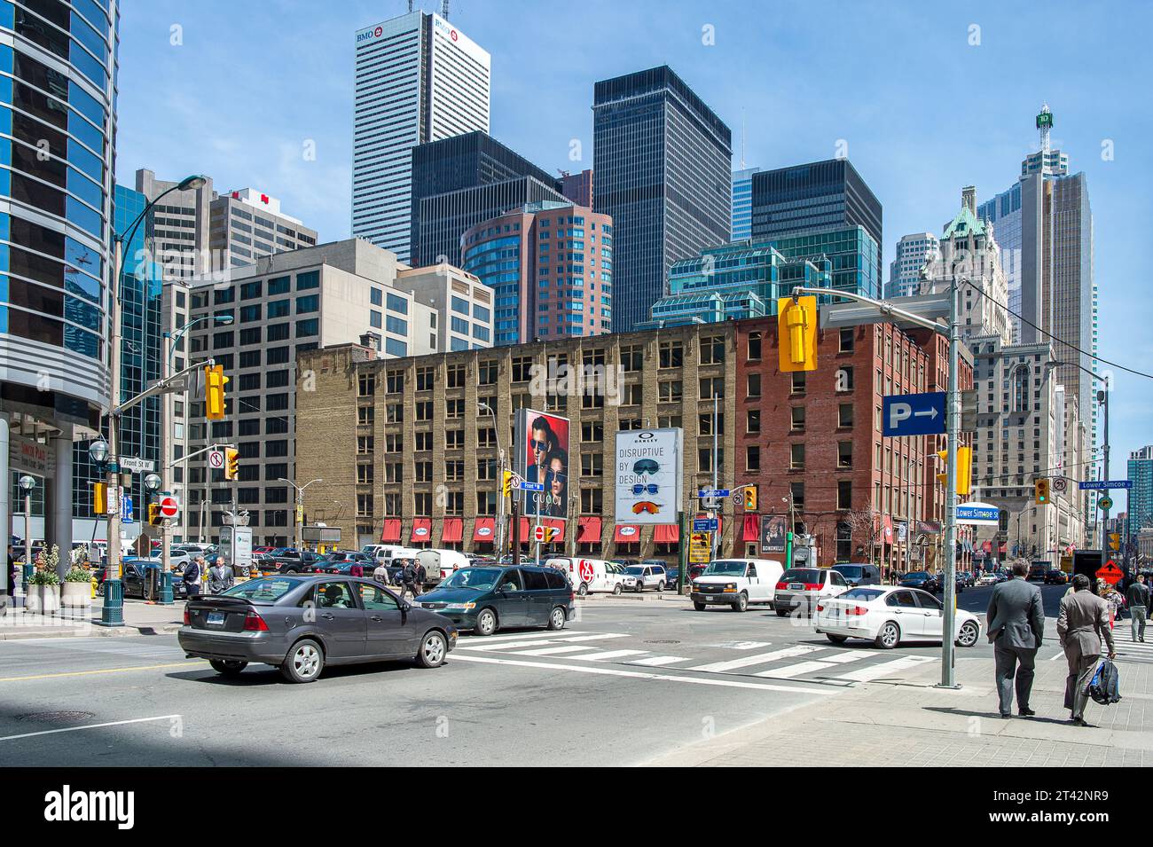 Urban scene from Toronto during late April in Ontario, Canada Stock ...