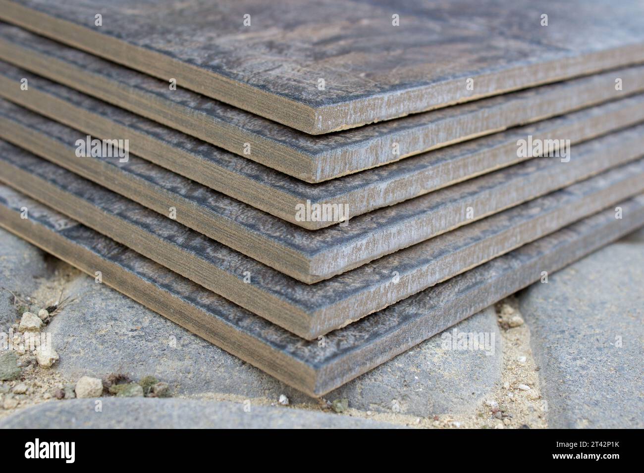 a bunch of ceramic tiles close up Stock Photo - Alamy