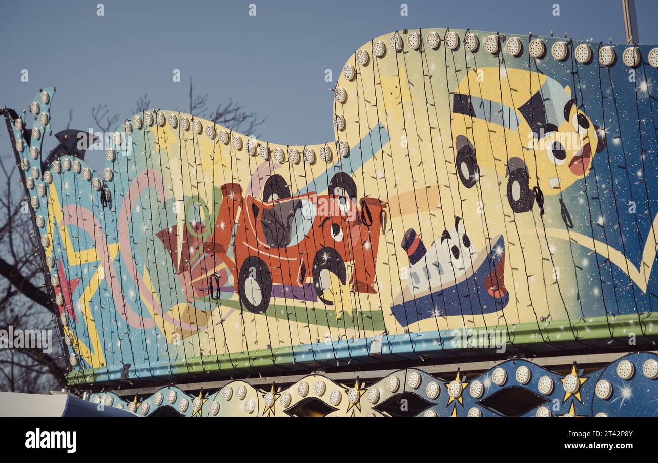 A cheerful carnival ride in operation in Japan, Tokyo Stock Photo - Alamy