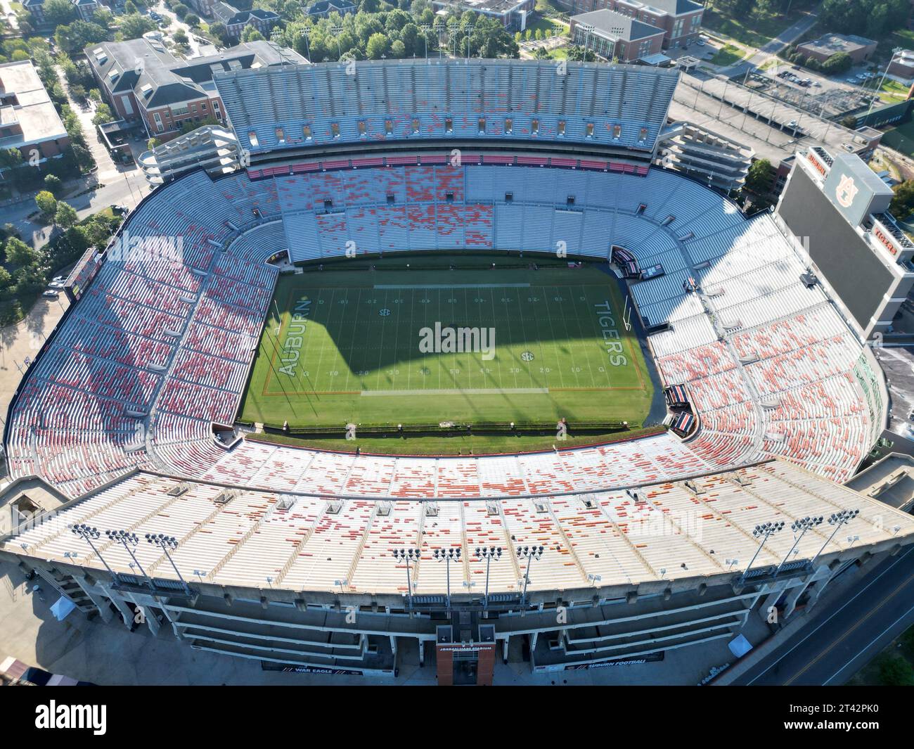 A bustling football stadium on a beautiful day: Auburn University ...