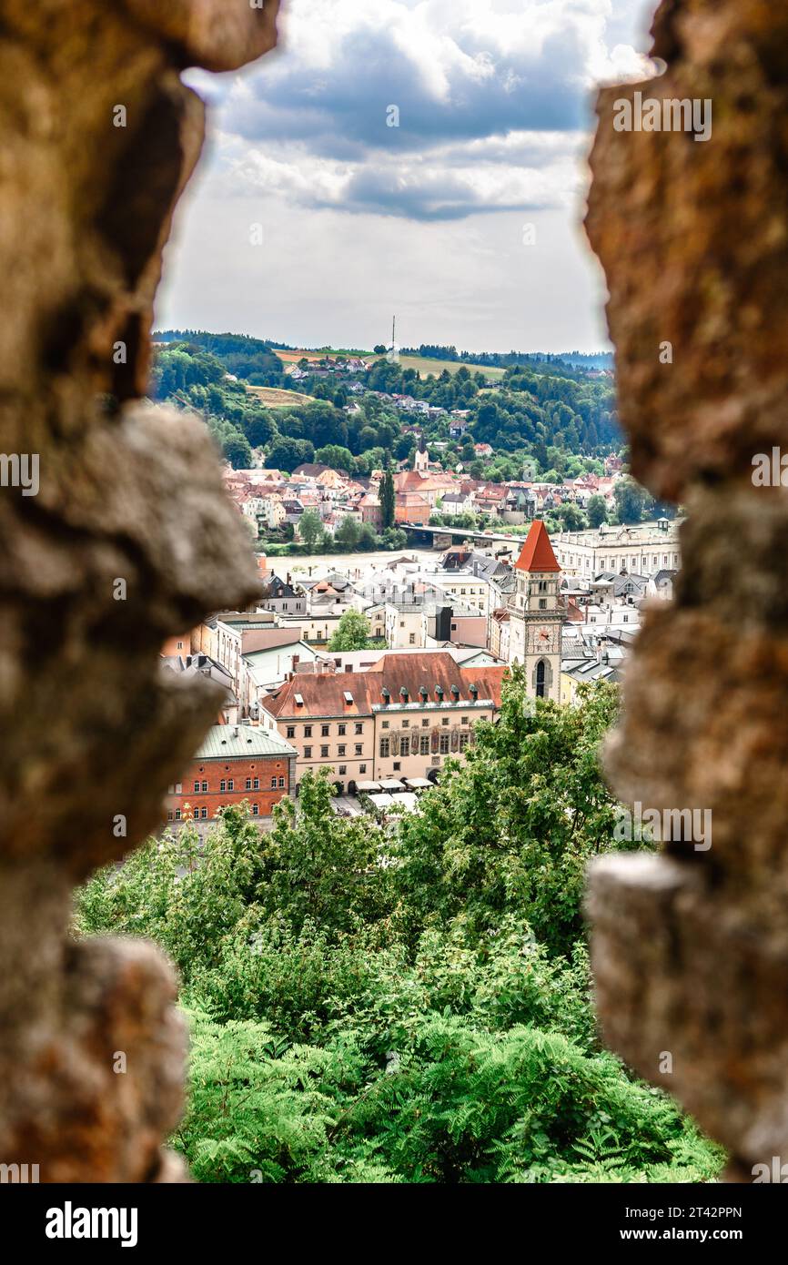 Passau, Germany - July 21, 2023: View of Veste Oberhaus castle. Inner ...