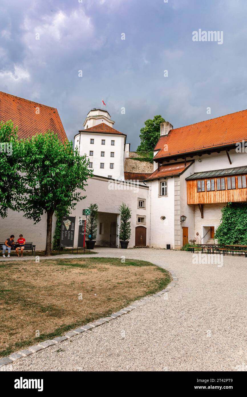 Passau, Germany - July 21, 2023: View of Veste Oberhaus castle. Inner ...