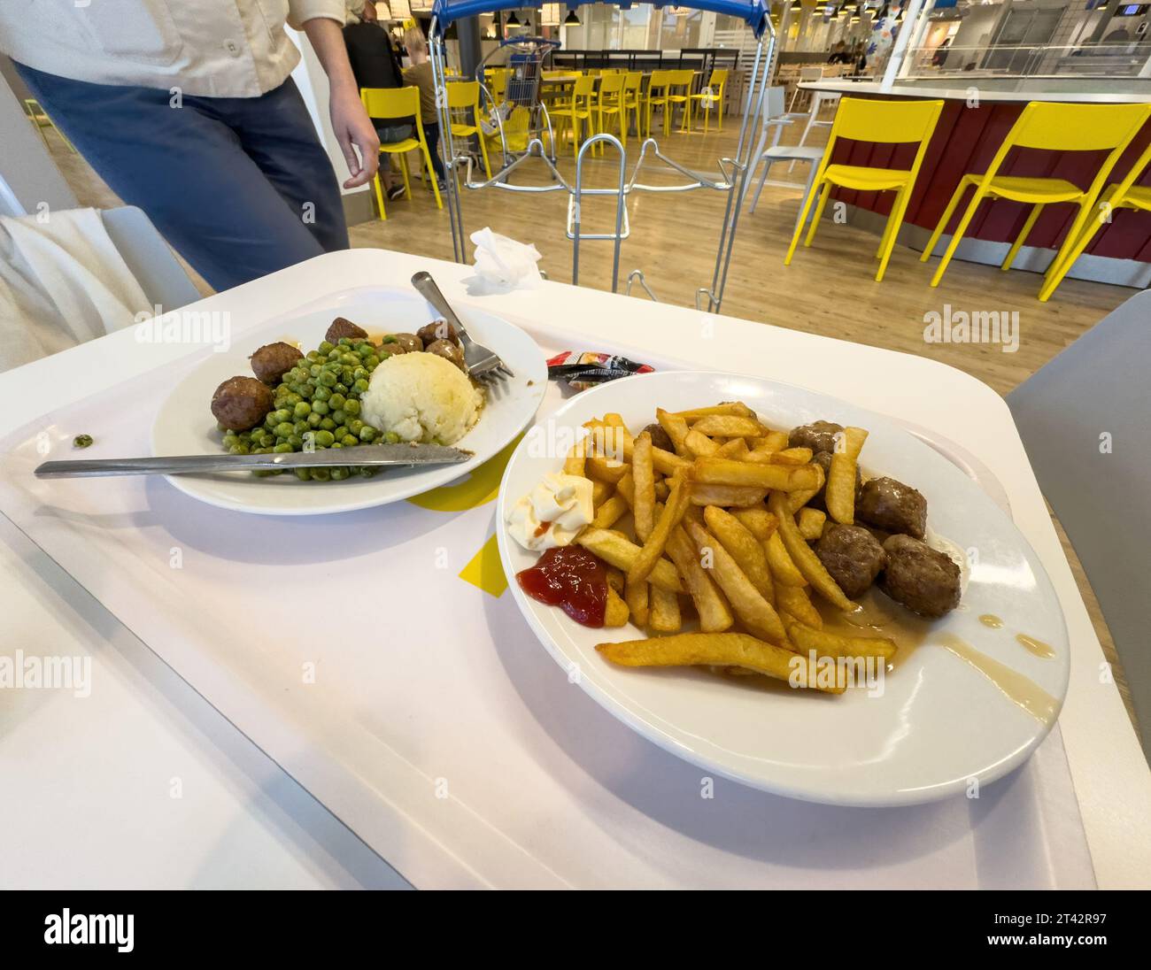 Strasbourg, France - Oct 3, 2023: Wide-angle view inside IKEA's ...