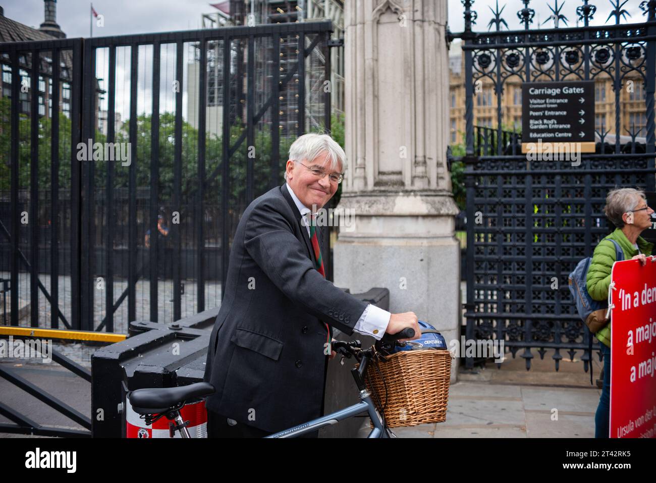 Andrew Mitchell MP arriving as Parliament resumed after summer recess ...