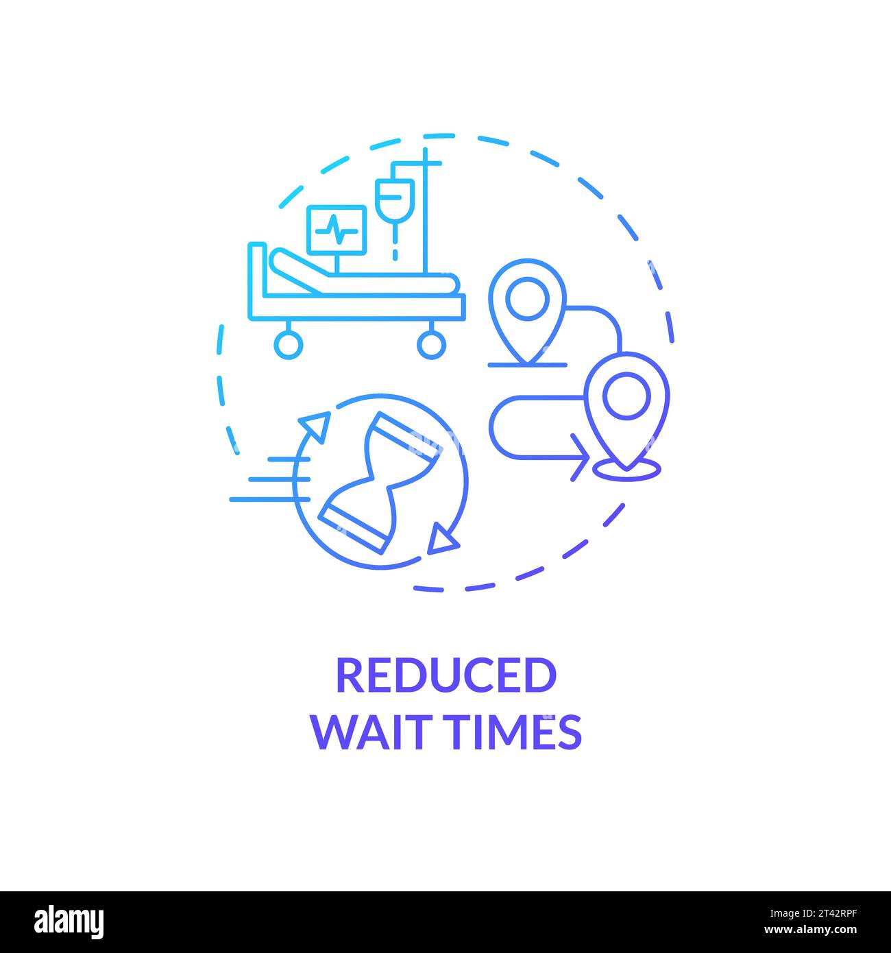 Thin line gradient icon reduced wait times concept Stock Vector Image ...