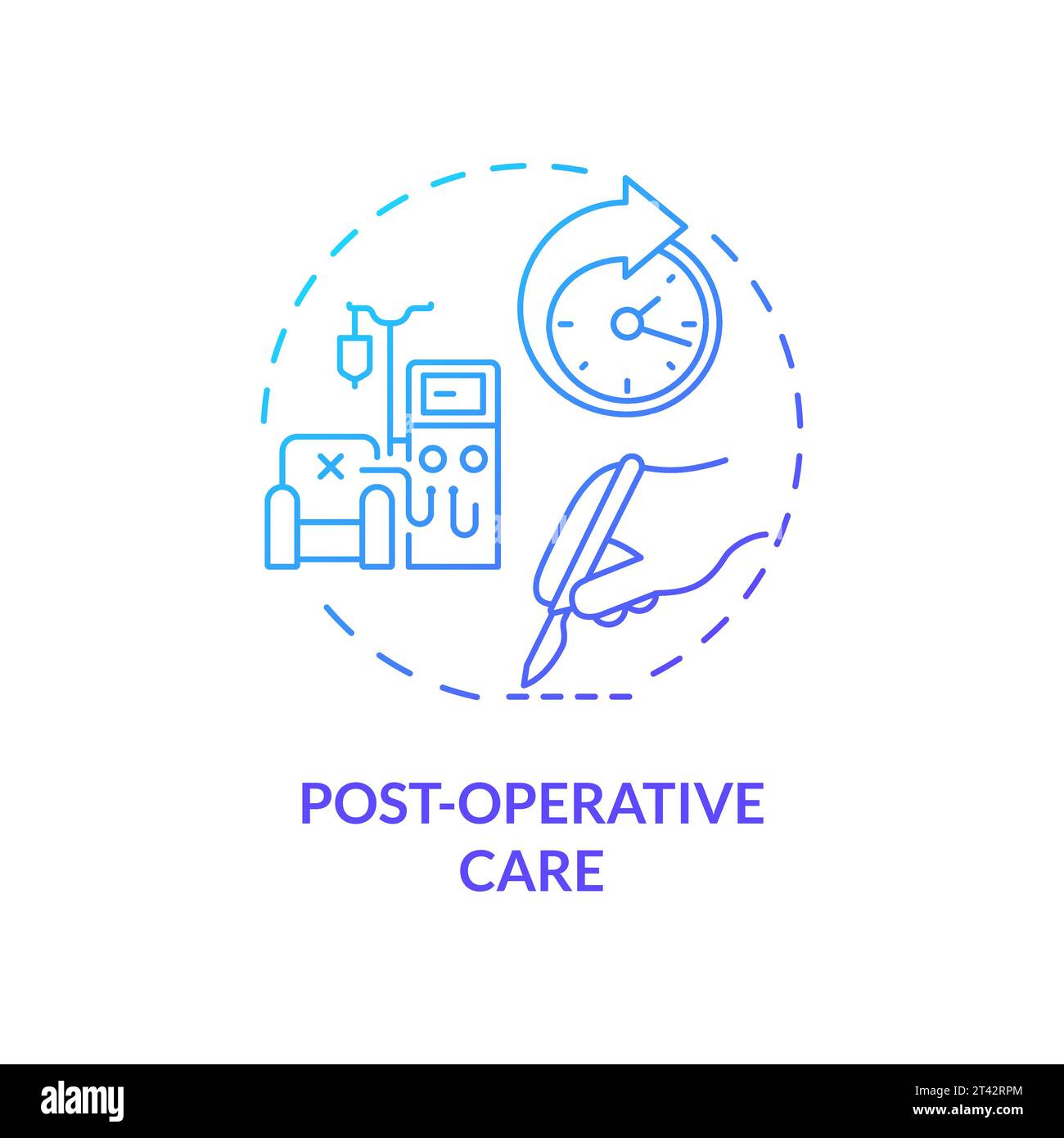 Thin line gradient icon post operative care concept Stock Vector Image ...