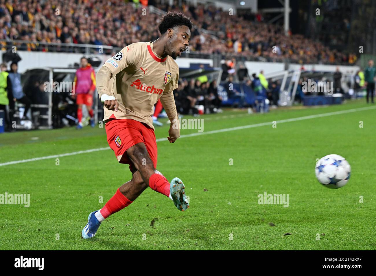 Elye Wahi (9) of RC Lens pictured during the Uefa Champions League ...