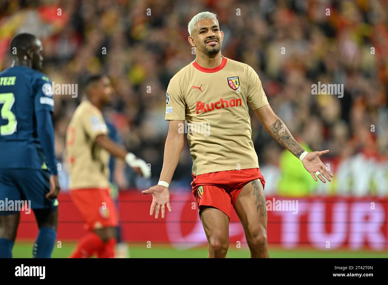 Facundo Medina (14) of RC Lens reacts during the Uefa Champions League matchday 3 game in group ...