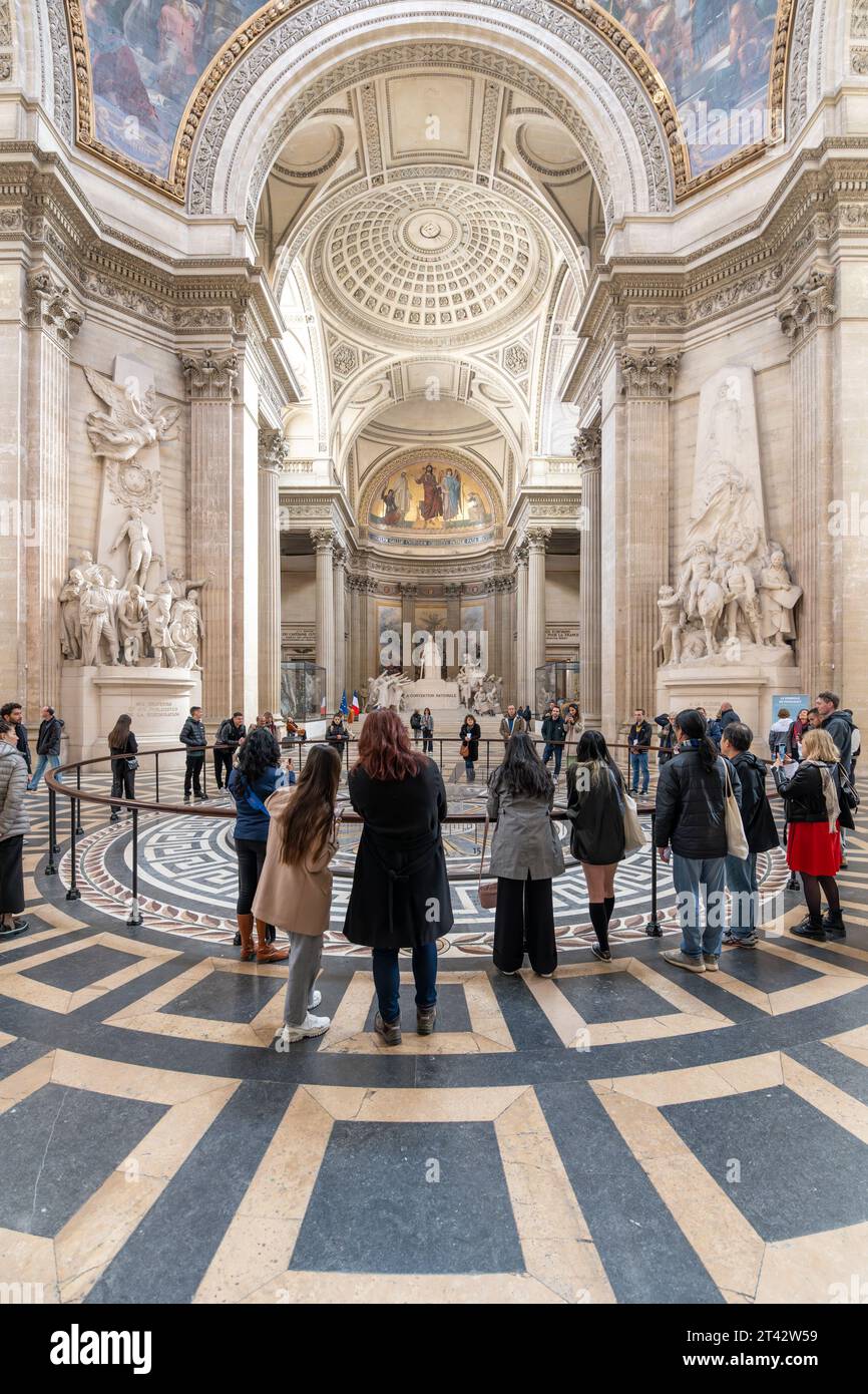 PARIS, FRANCE - APRIL 16, 2023: Foucault pendulum in the Pantheon in ...