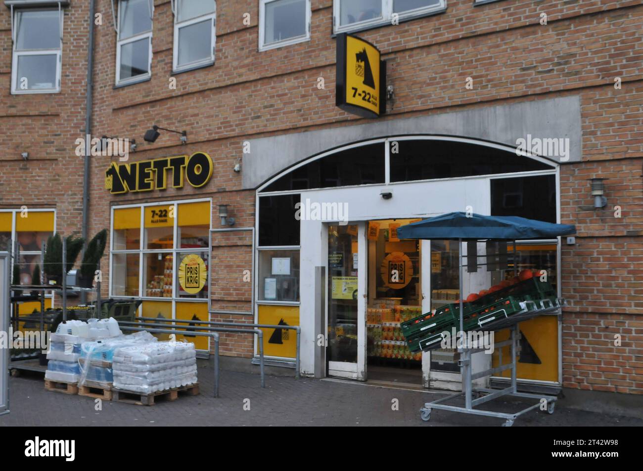 Copenhagen, Denmark /28 October. 2023/.Netto groceyr store in Kastrup ...