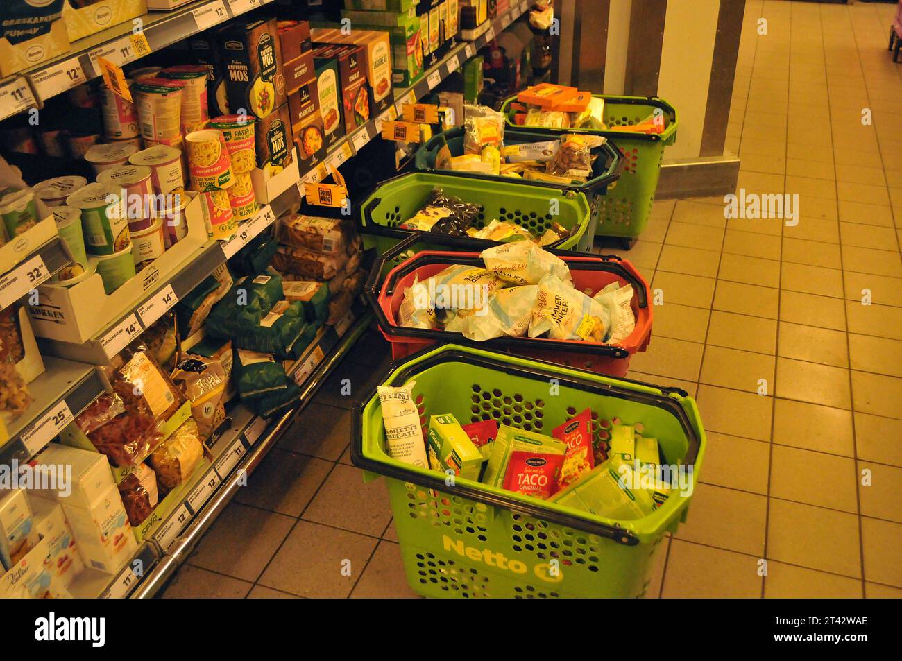 Copenhagen, Denmark /28 October. 2023/.Netto groceyr store in Kastrup ...