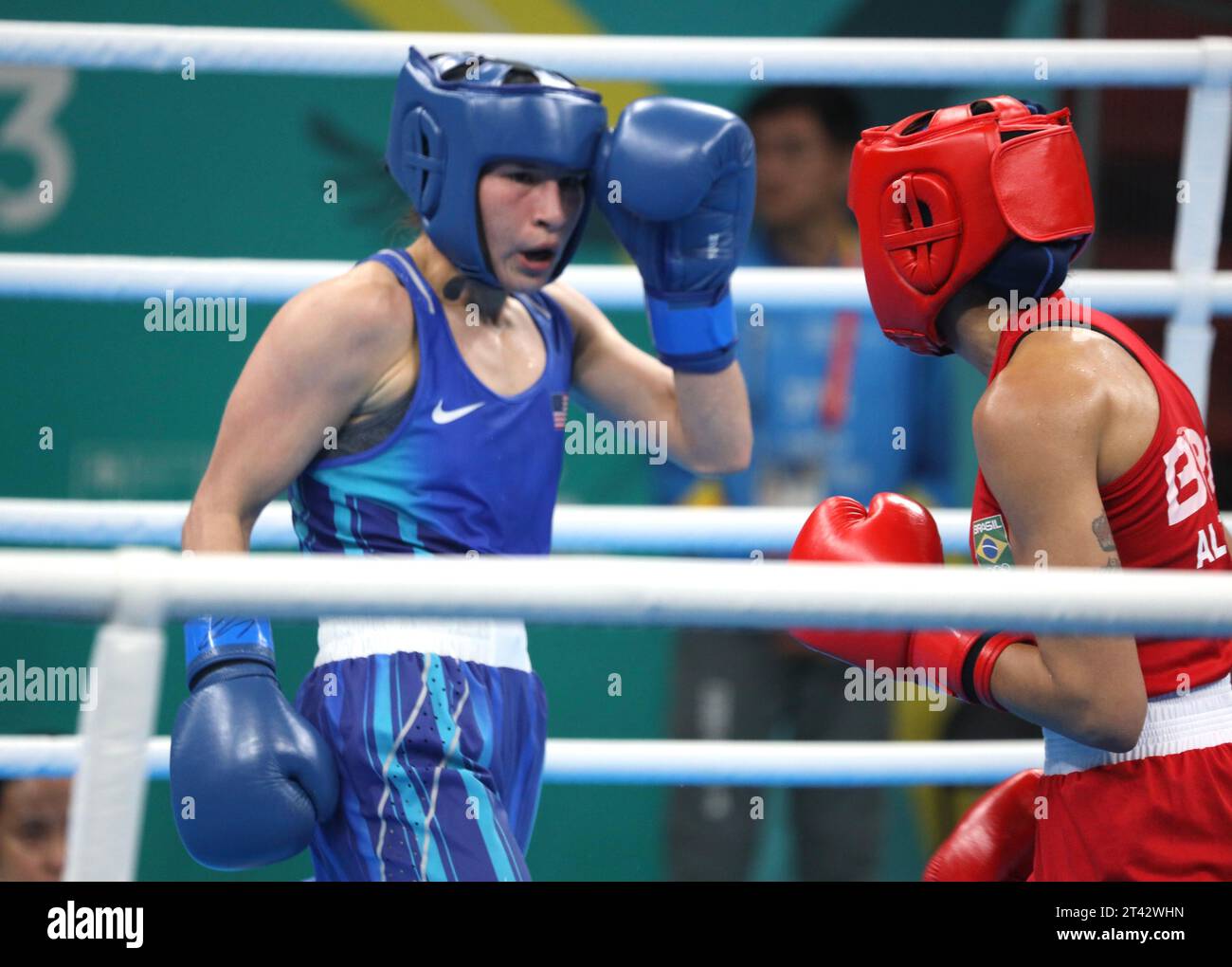 Santiago, Chile, USA. 27th Oct, 2023. SANTIAGO (CHL), 10/27/2023 -BY FINAL/BOXING/WOMEN/50KG ...